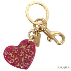 Coach | Accessories | Nwt Coach Signature Resin Heart Bag Charm | Poshmark